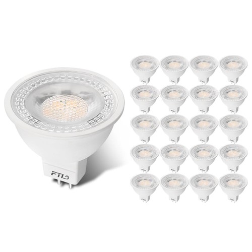 20-Pack MR16 LED Bulb Warm White 3000K GU5.3 Non-Dimmable 12V 5W 50W ...