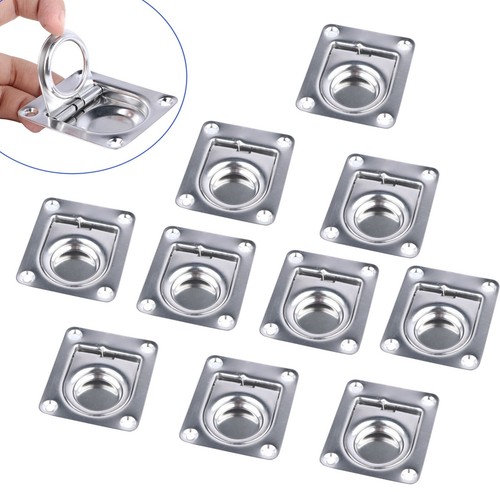 10X Marine Spring Loaded Lifting Ring Pull Handle for Boat Hatch ...