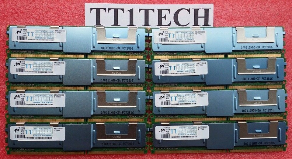 NEW 32GB (8x4GB) MA686G/A MA987G/A FB-DIMM Ram memory Fit Apple Mac Pro ...