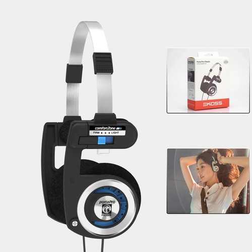 Koss Porta Pro Black On-Ear Headphones Retro Style Collapsible Design ...