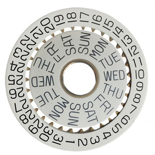 White Date At 3 Date Disk Wheel Date Wheel + Week Wheel for ETA7750 ...