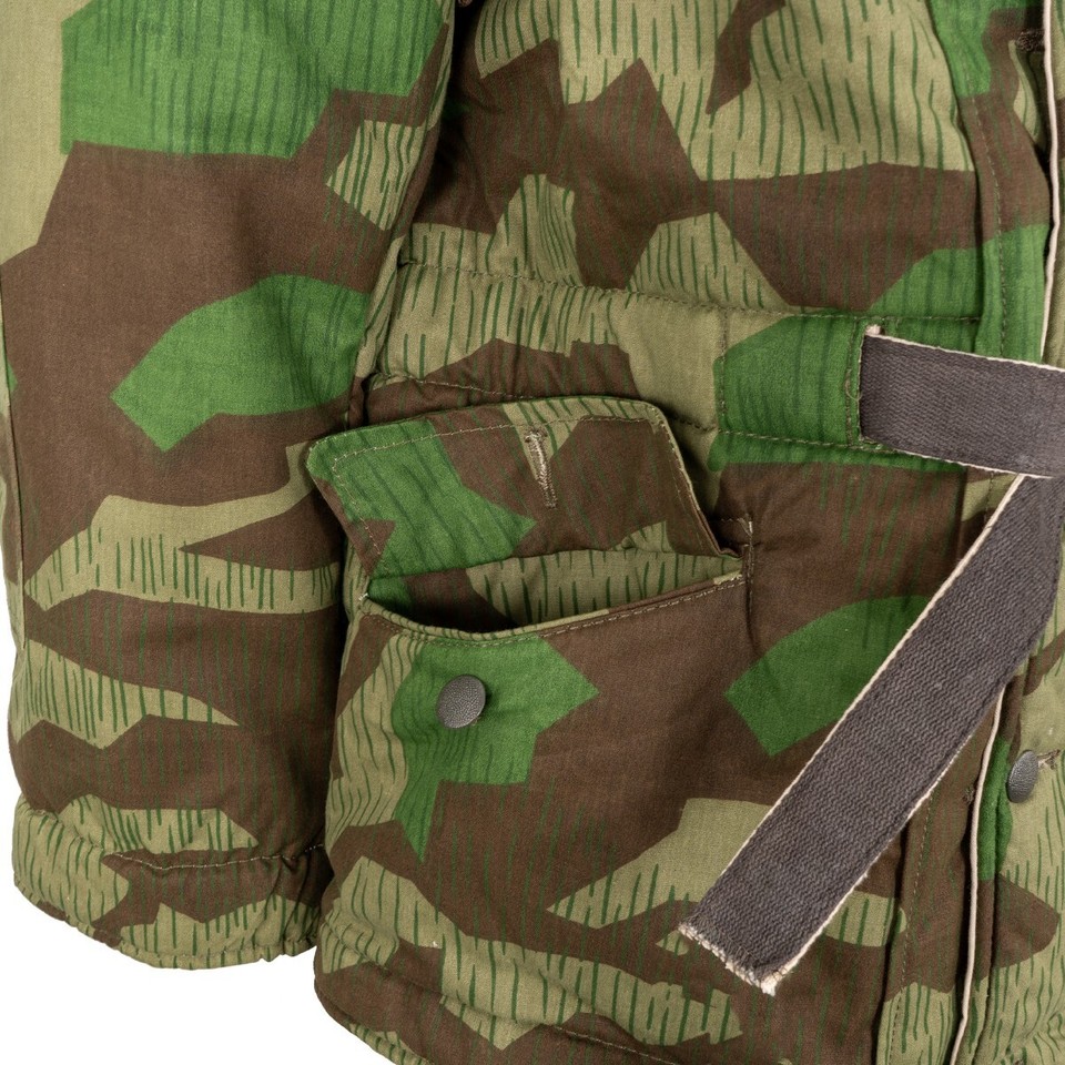 WW2 German Splinter Camo Padded Parka - Winter Jacket Coat Reversible ...