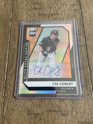 2021 Elite Extra Edition Cal Conley Atlanta Braves Auto Refractor RC ...
