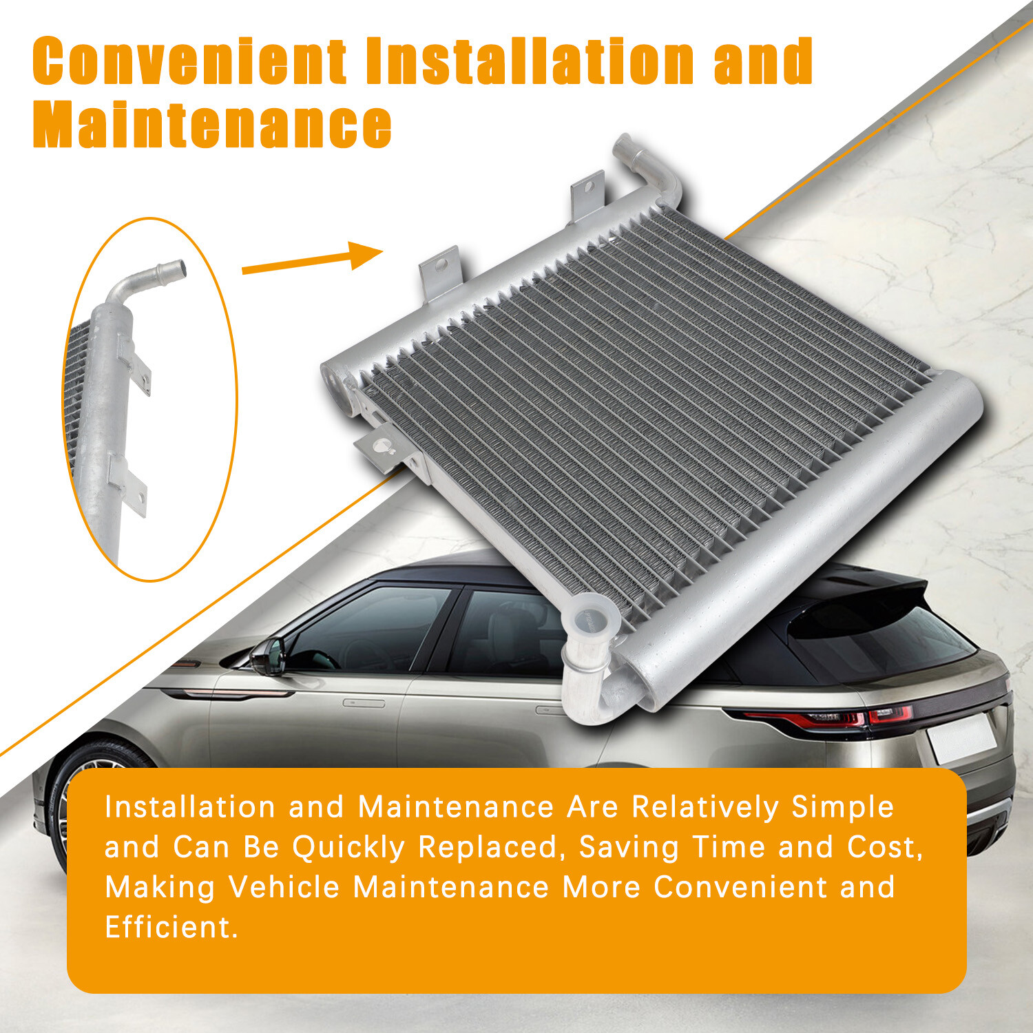 Front Passenger Side Radiator RH for Land Rover Range Rover Velar ...