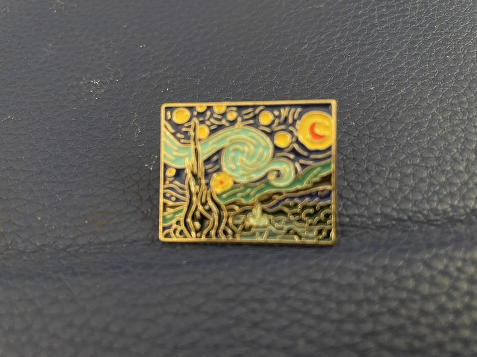 Enamel Pin Vincent Van Gogh Stormy Night Art Piece Museum | eBay