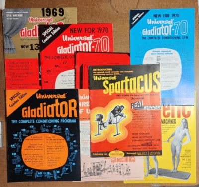 Lot of 9 Universal Gym Machines Sales Manuals / Books - 1969 Gladiator ...