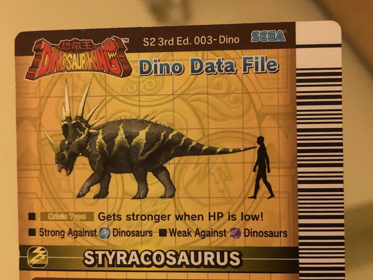 Dinosaur King Styracosaurus Card Find An Actor To Play Thorn The