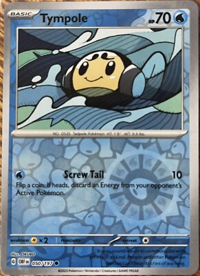 Tympole 50/197 - Reverse Holo - Obsidian Flames - Common - Read Desc ...