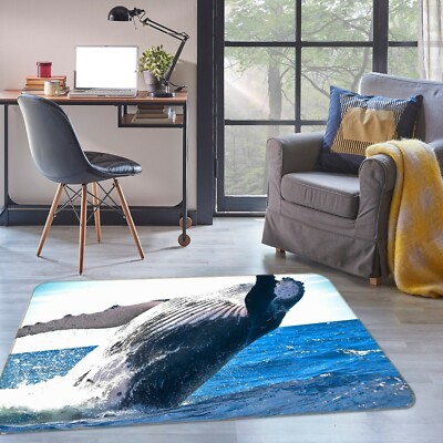 3D Humpback Whales G007 Animal Non Slip Rug Mat Elegant Photo Carpet ...