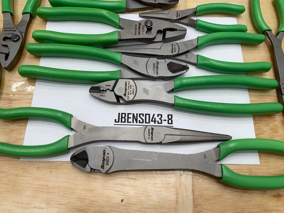 Snap-On Tools USA NEW 12 Piece GREEN Soft Grip Master Assorted Pliers Lot Set | eBay