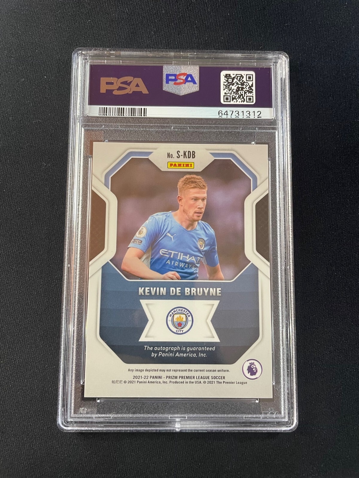 2021 Prizm EPL Kevin De Bruyne Signatures Auto Man City S-KDB PSA 10 SP ...