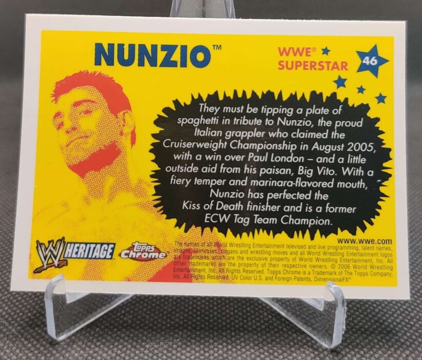 2006 Topps Heritage Chrome WWE #46 Nunzio wrestling card | eBay
