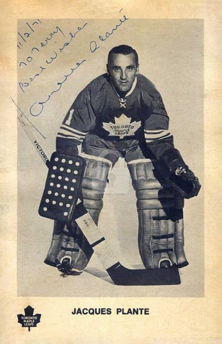 Jacques Plante -- Signed Vintage Photo Postcard Copy | eBay