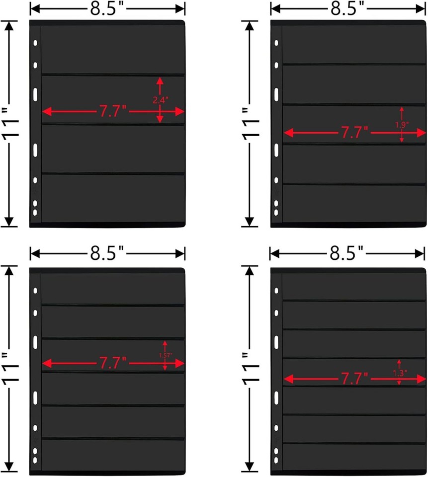 Standard 9-Hole Stamp Album Pages for Collecting and Displaying Stamps ...