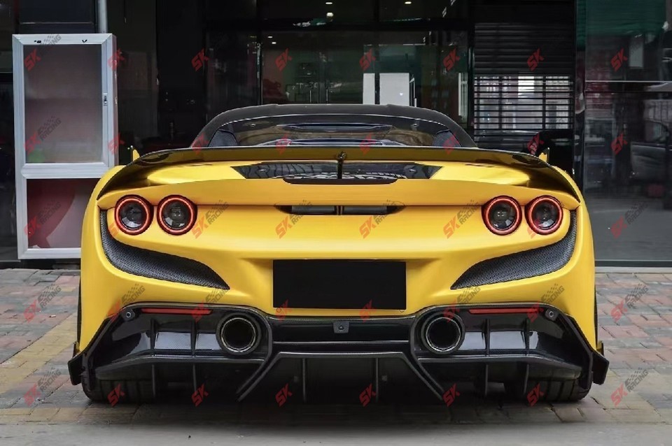 Dry Carbon Fiber Front Lip Rear Diffuser Spoiler Wing Kit For Ferrari ...