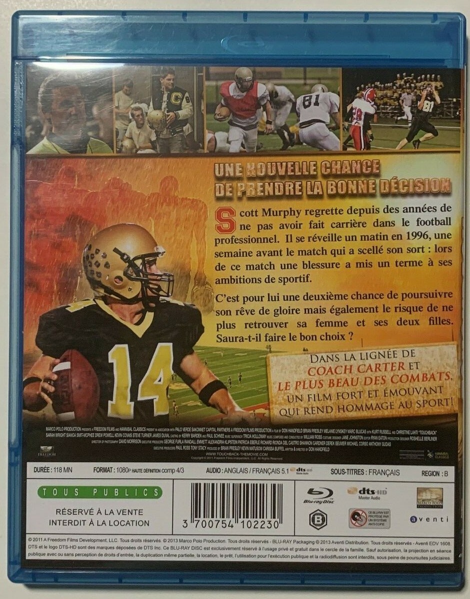 Touchback (blu-ray) | eBay