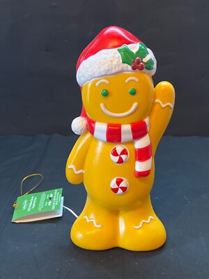 Holiday Home LED Gingerbread Man Indoor Holiday Decor 11.02" H X 5.31 ...