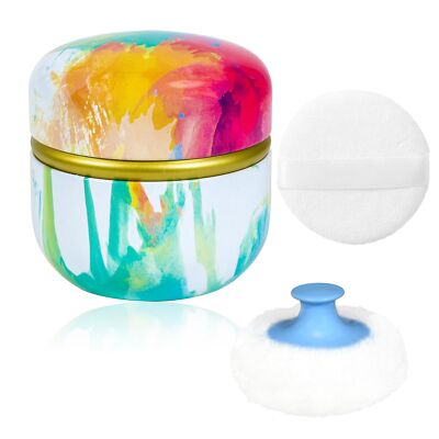 Body Powder Puff and Container for Dusting Powder,Powder Puff for Body ...