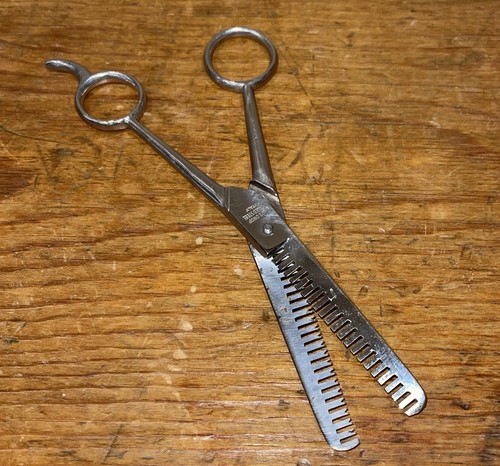 Barber Scissors Shears Hot Drop Forged Steel Italy Vintage | eBay