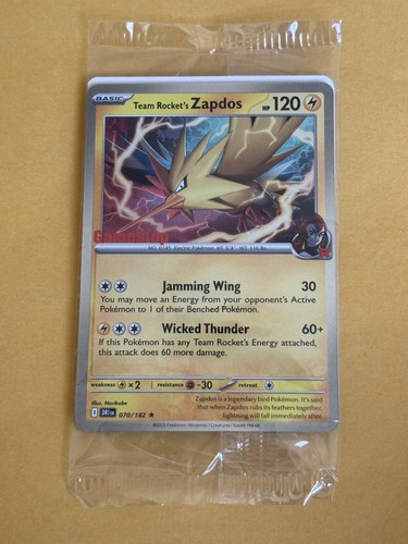 Team Rockets Zapdos 070/182 Destined Rivals Gamestop Stamped Promo ...
