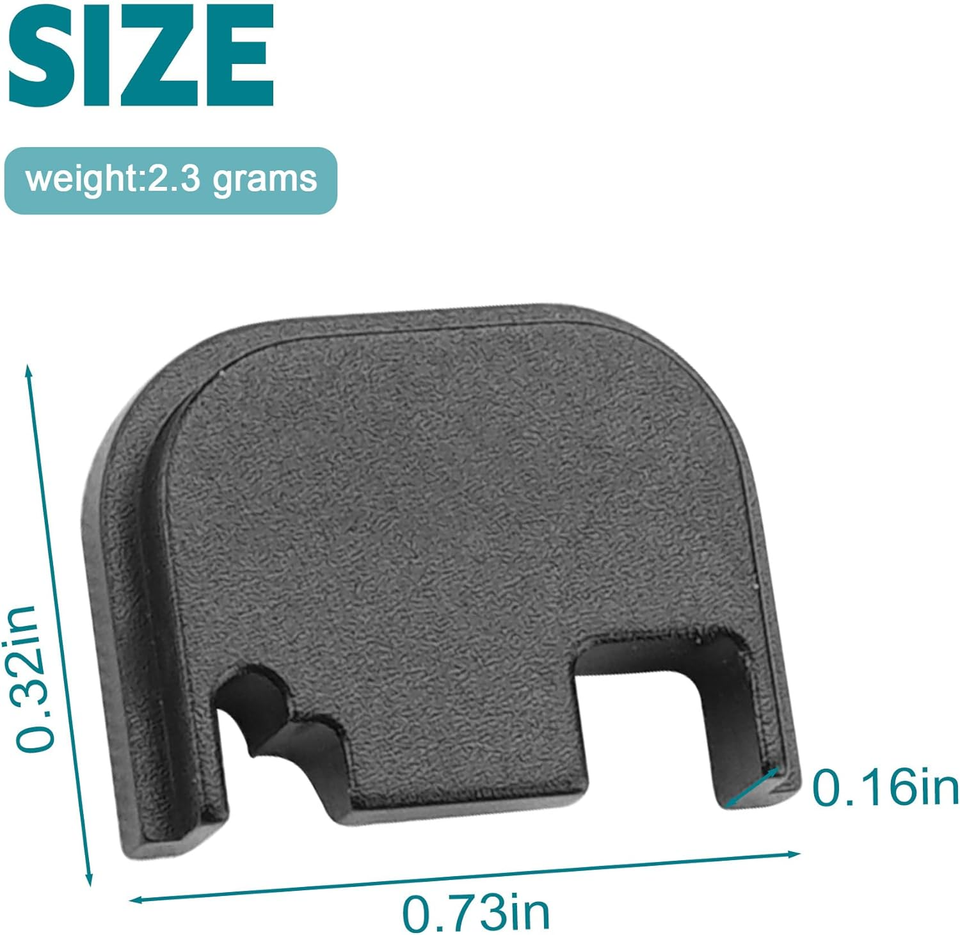 Slide Cover Back Plate Glock 17 19 Gen 1-4 Aluminum - PARTY LIKE DIDDY ...