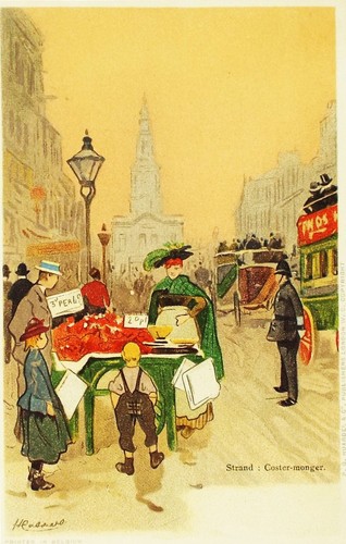 FINE EARLY Signed Cassiers 1898 The Strand London Costermonger Police ...