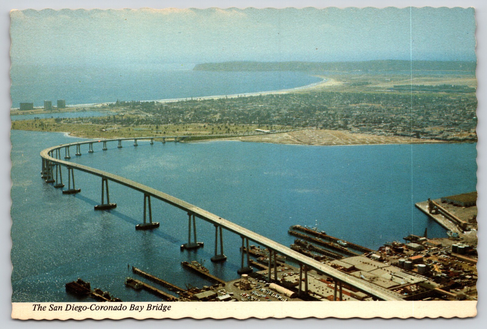 Postcard Aerial View of the San Diego Coronado Bay Bridge California ...