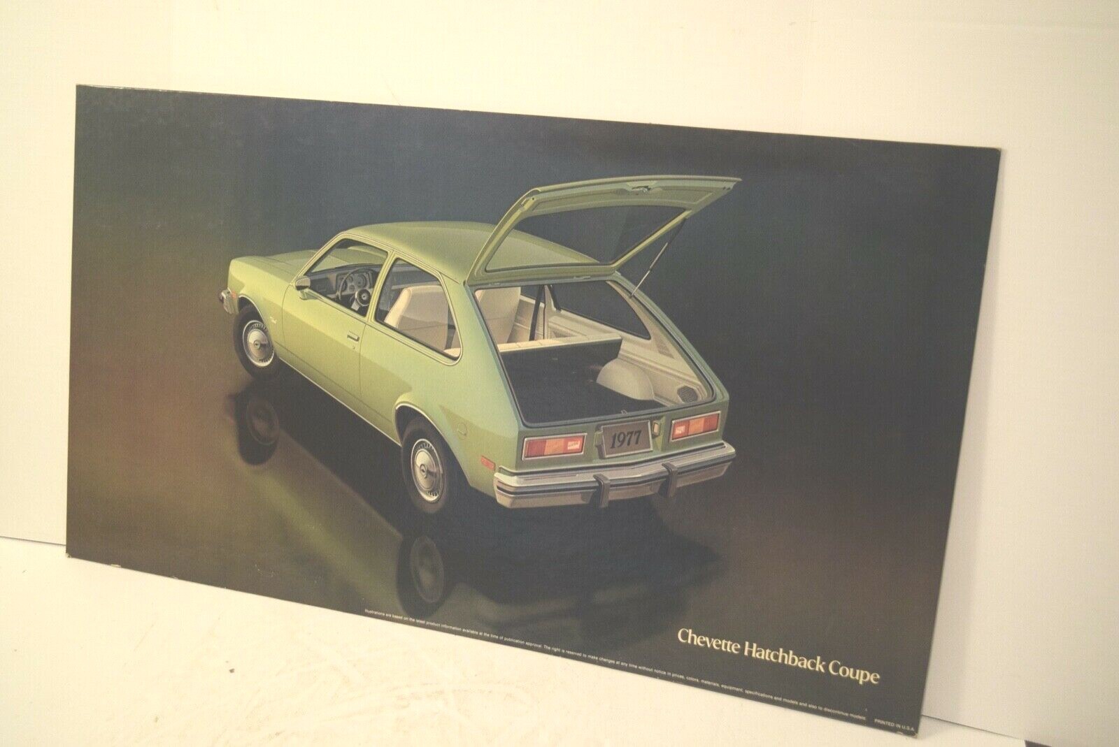 Vintage 1977 Original Chevrolet Dealer Poster Board Display - Chevette ...
