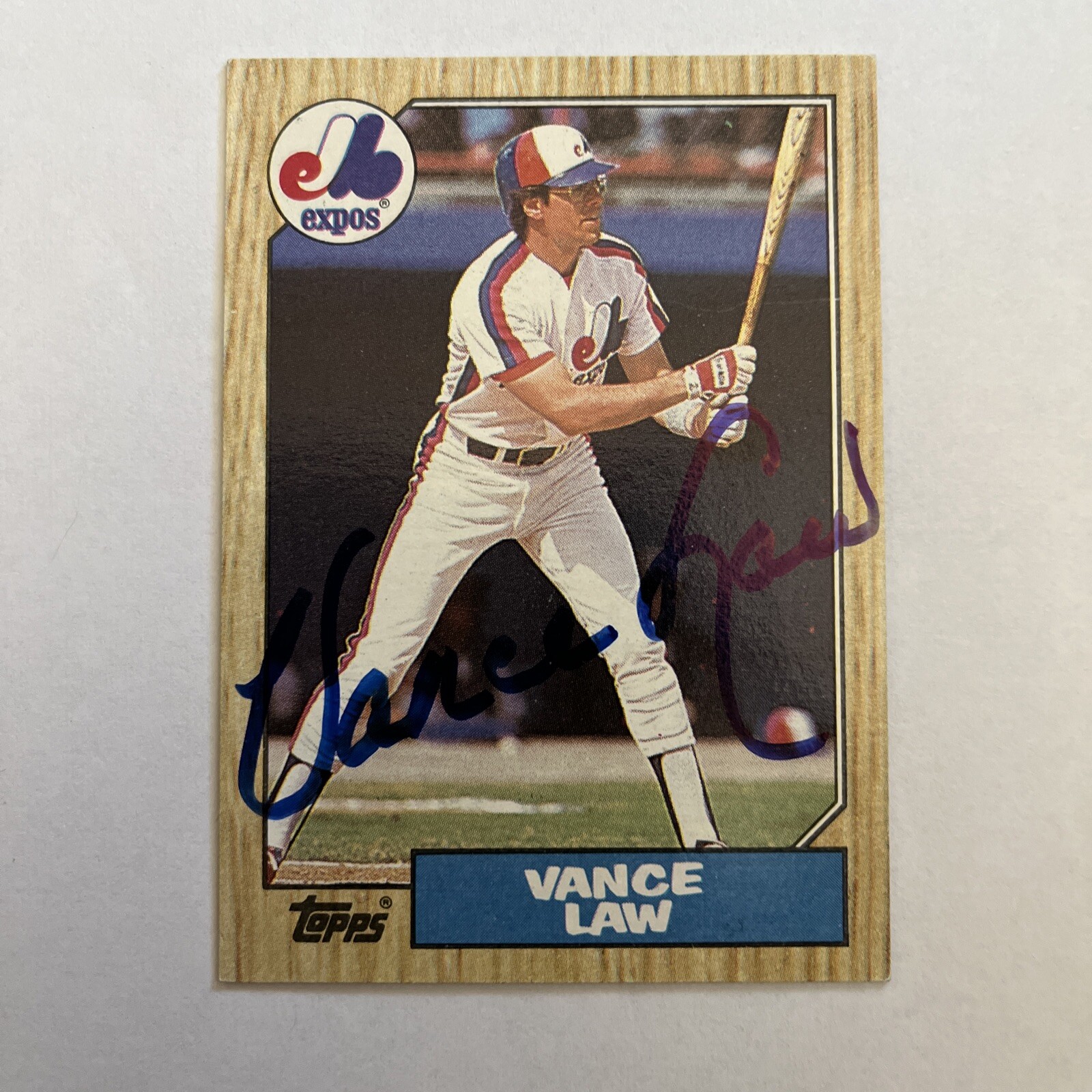 VANCE LAW 1987 TOPPS AUTOGRAPHED SIGNED AUTO BASEBALL CARD | eBay