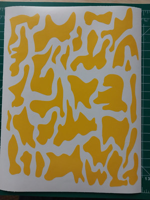 x2 MultiCam Stencils - 8.5 X 11 High Bake Adhesive Vinyl Stencils | eBay