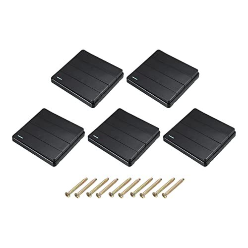 Light Switch Wall Panel On/Off Push Button Rocker Switch 4 Gang 1 Way ...