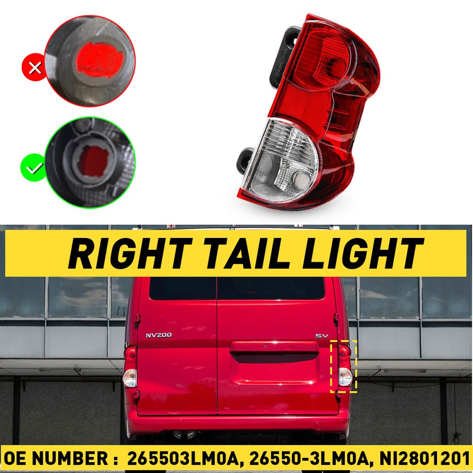 Passenger Side Right Tail Light Rear Assemblies Lamp For Nissan NV200 ...