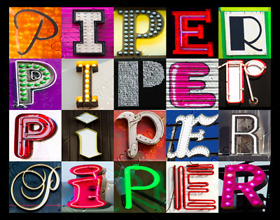PIPER Name Poster featuring photos of actual sign letters | eBay