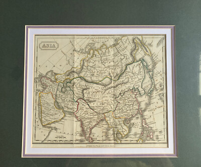 Asia 1812 Map By Cadell And Davies Engraving Old Hand Colored Outlines ...