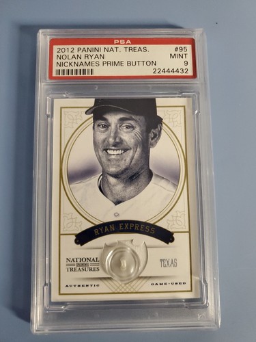 2012 Panini NATIONAL TREASURES Nolan RYAN Button PSA 9 | eBay