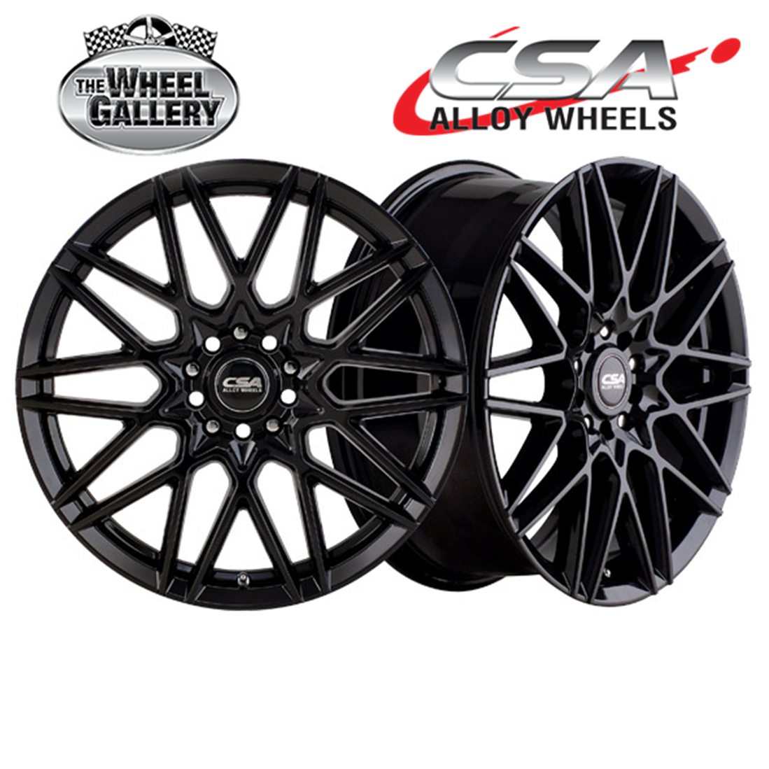 CSA Hotwire 17x7 4/100 40P Gloss Black Set of Alloy Wheel Wheels | eBay ...