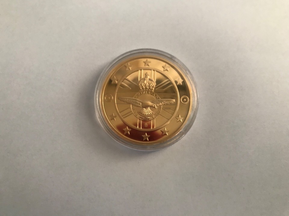 2016 British Military Aircraft Supermarine Spitfire Proof Medal 24ct ...