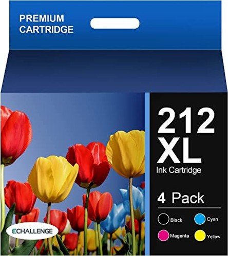 4Pc Ink Cartridge compatible for Epson 212XL Workforce WF-2830 WF-2850 ...