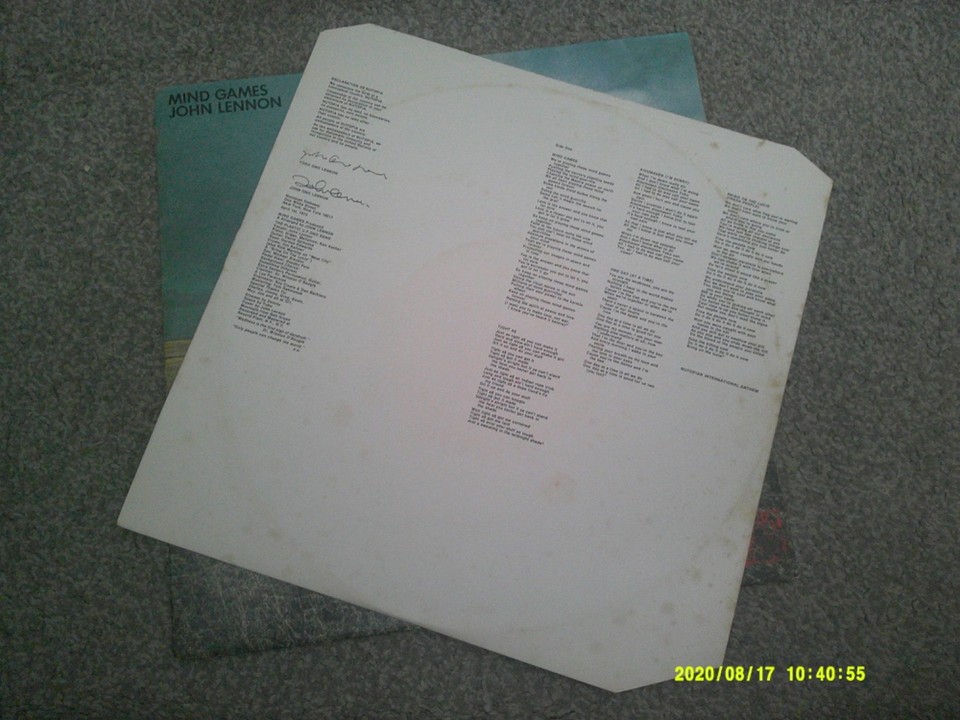 JOHN LENNON Mind Games & INNER 1973 APPLE 1U / 1U near mint | eBay UK