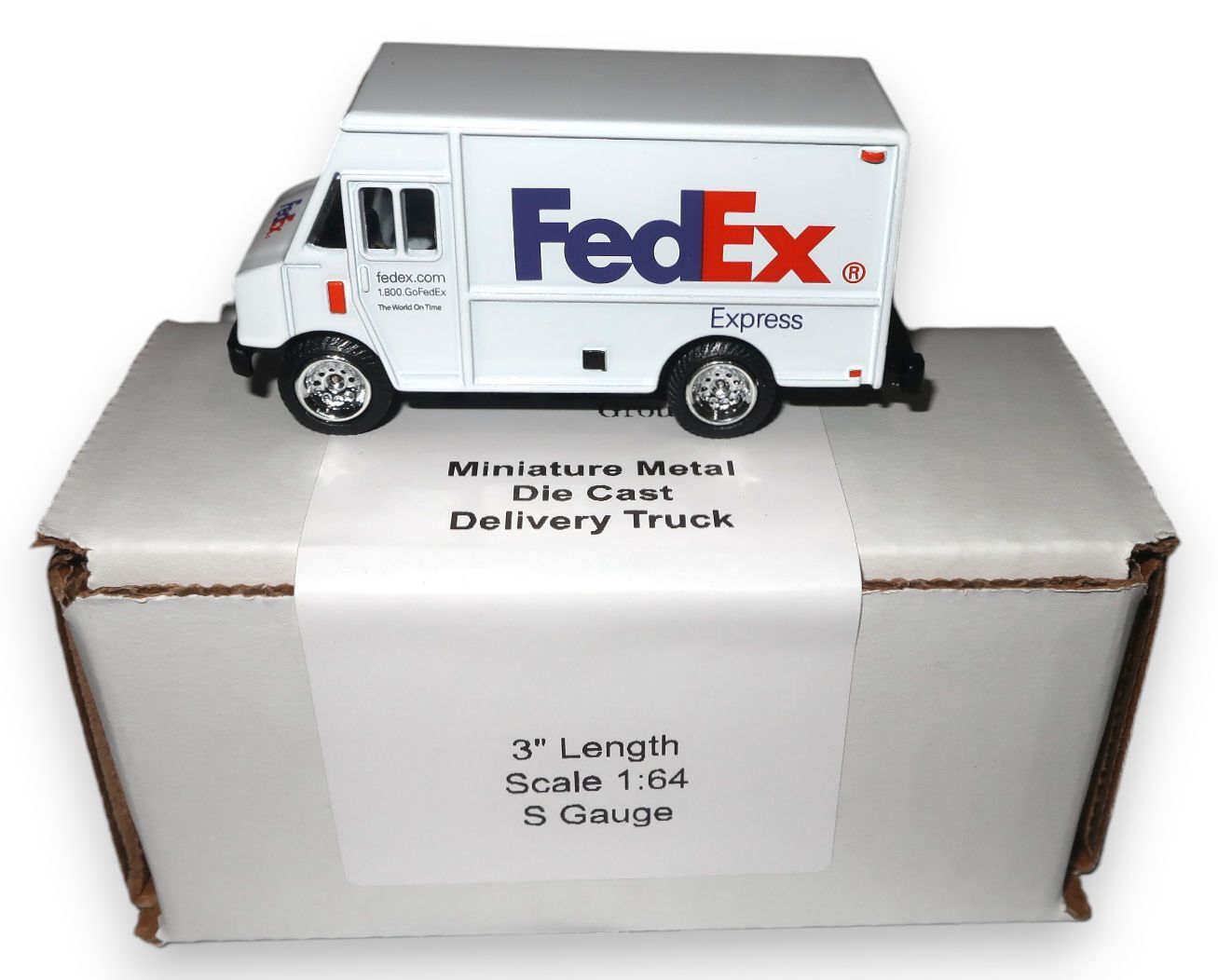 FedEx Express Diecast Metal Step Van Delivery Truck Model Replica 1/64 ...