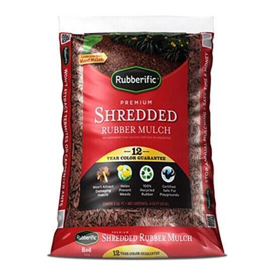 Rubberific Premium Shredded Rubber Mulch - .8cu ft for sale online | eBay