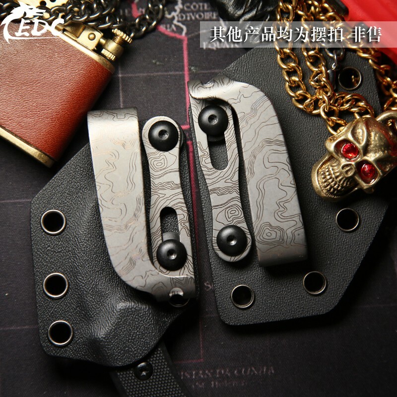 1Pc Titanium Alloy Pocket Clip Waist Clip Hook Buckle Belt Clip Kydex ...