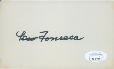 Lew Fonseca Chicago White Sox Signed 3x5 Index Card JSA Authenticated ...