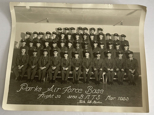 Vintage Picture Photo Park Air Force Base Flight 59 Military Men March ...