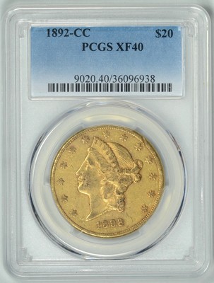 1892-CC $20 Gold PCGS XF40 * Carson City Gold * #36096938 | eBay
