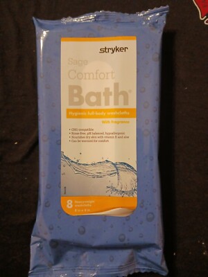 Sage Comfort Bath Cleansing Heavyweight Wipes 8 X 8" 7900 8 Wipes Brand ...