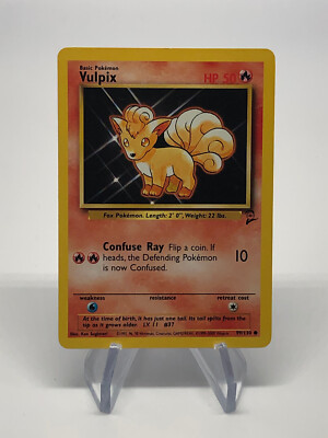 Vulpix 99/130 - Common - Vintage 2000 English Base Set 2 Pokemon Card ...