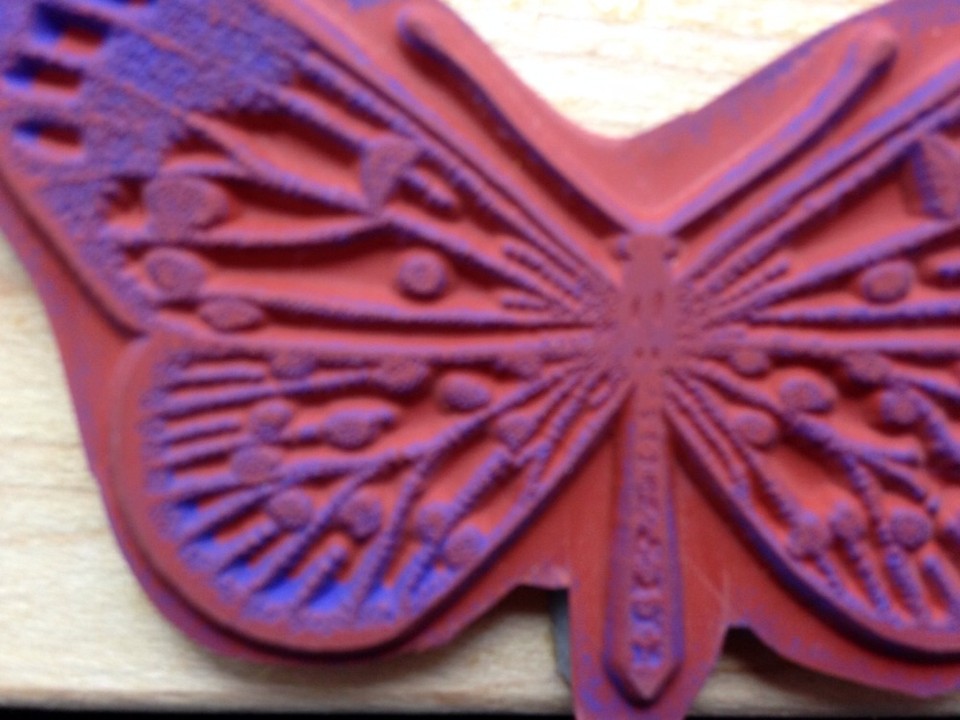 Stampin Up Wonderful Wings Stamp Lacewing Butterfly 2001 Retired Wood ...