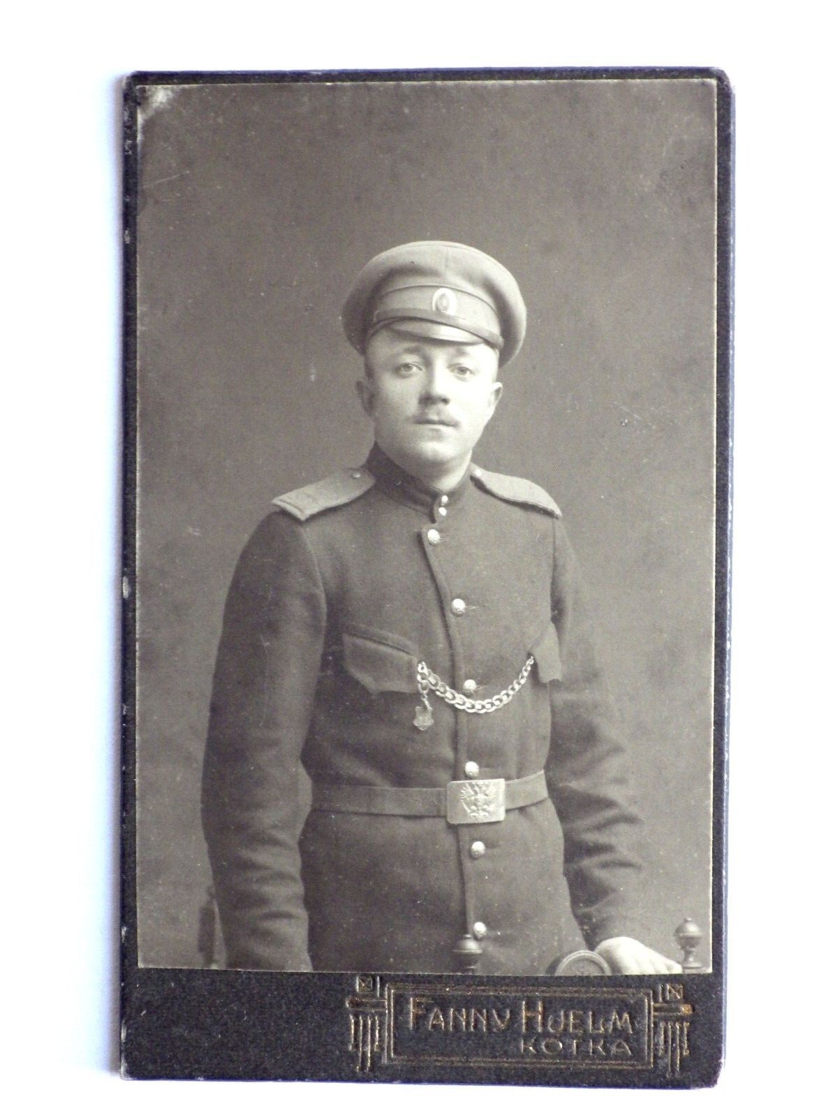 WWI Russian Army Officer Portrait CDV Photo Fanny Hjelm KOTKA Finland ...