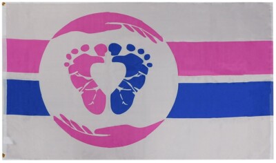 3x5 Pro Life Pride White Premium Quality 100D 3'x5' Woven Poly Nylon ...